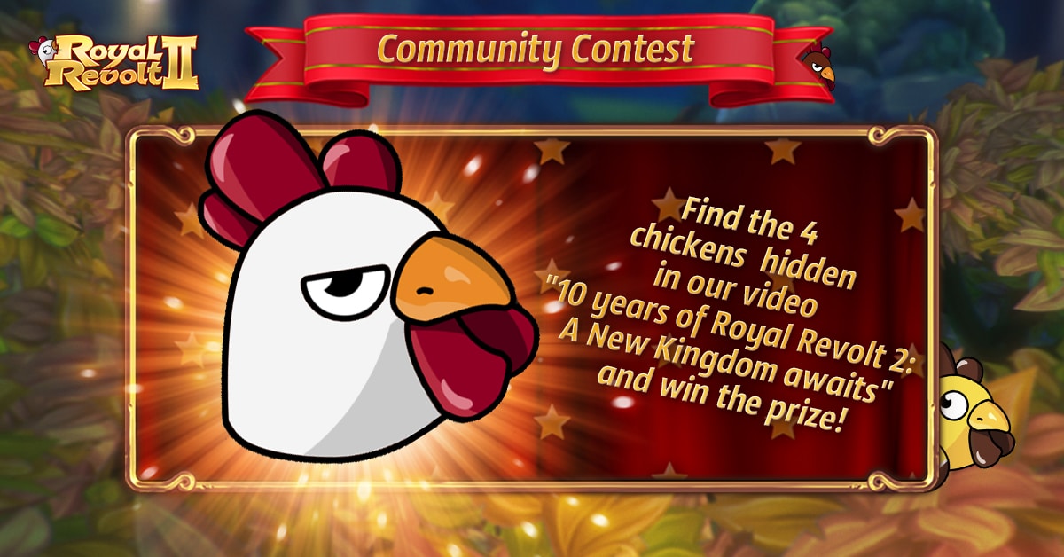 Community Contest: Find the chickens! - Royal Revolt 2